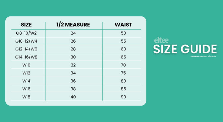 Size Guide | Eltee Sydney | Find Your Perfect Fit
